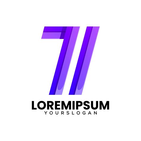 Colorful Initial Number 71 Icon Logo Design 34542675 Vector Art At Vecteezy