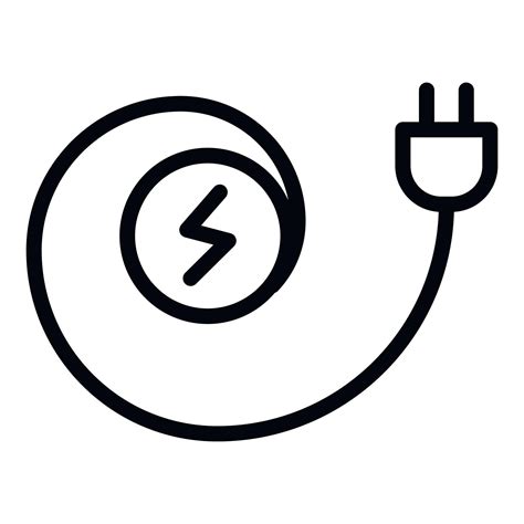 Electric Cable Plug Icon Outline Style 15264367 Vector Art At Vecteezy