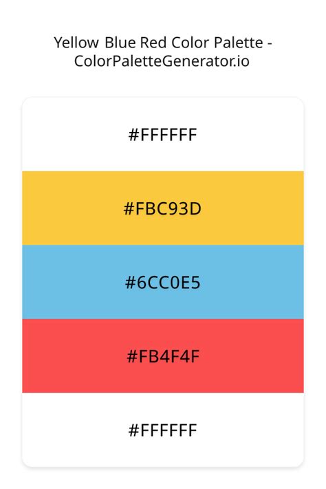 Yellow Blue Red Color Palette Hex Rgb And Design Inspiration