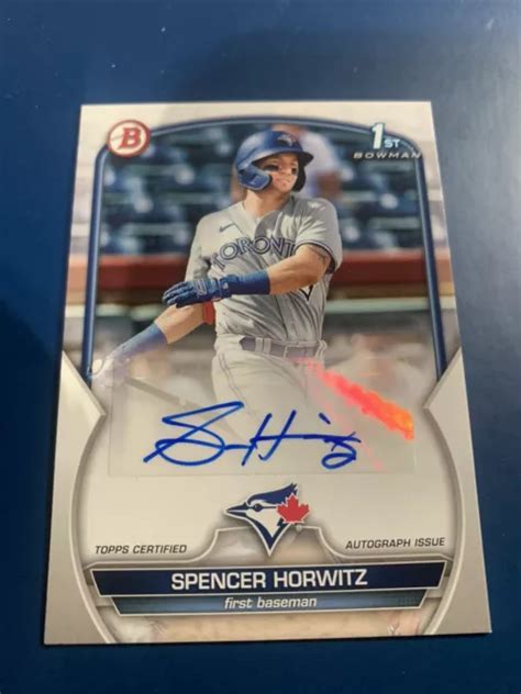 2023 Bowman 1st Prospect Spencer Horwitz Autografo Toronto Blue Jays Rookie Eur 4 67 Picclick It