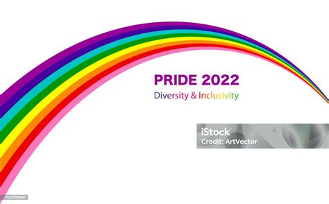 게이 프라이드 2022 웨이브 레인보우 플래그 Lgbtqia 템플릿 다양성 E 포용성 Lgbt 깃발 표지판이있는 프라이드 배너 자존심의 달 흰색 배경에 고립 된 다채로운