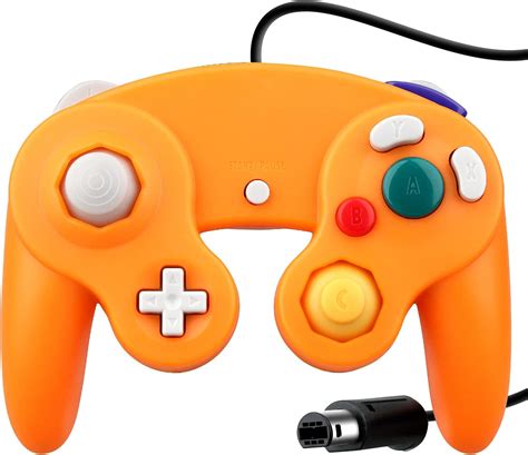 Ostent Wired Shock Game Controller For Nintendo Gamecube Ngc Video Game Color Orange