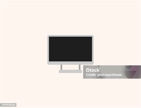 개인 용 책상 컴퓨터 모니터 벡터 아이콘 격리 된 Pc 데스크톱 컴퓨터 평면 컬러 일러스트 기호 벡터 데스크탑 컴퓨터에 대한 스톡 벡터 아트 및 기타 이미지 Istock