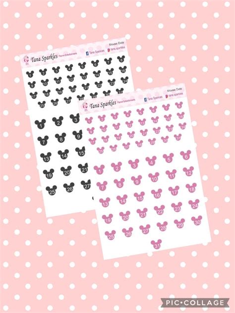 Date Dots Mouse Dots Mickey Dots Etsy