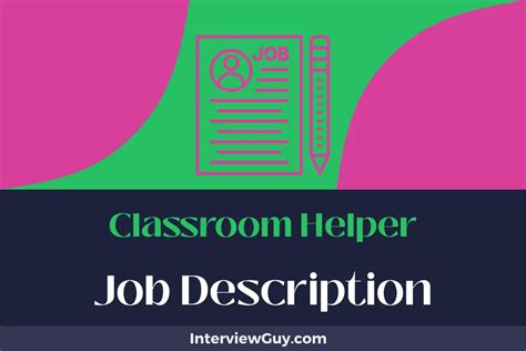 Classroom Helper Job Description [updated For 2025]