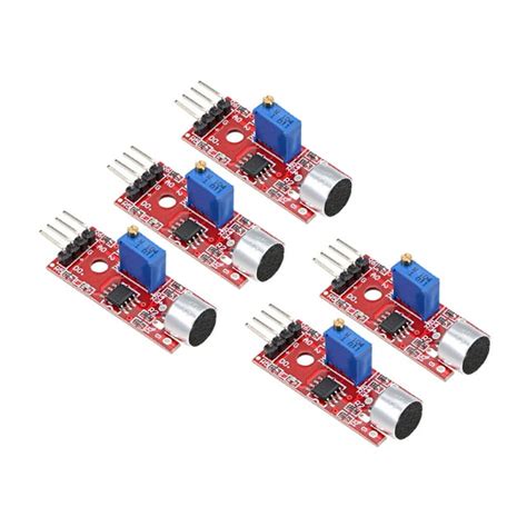 5pcs Sound Microphone Sensor Module With Do Ao For Arduino Uno R3 Avr Pic