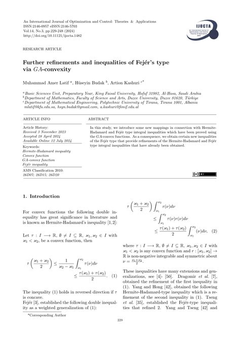 Pdf Further Refinements And Inequalities Of Fejérs Type Via Ga Convexity