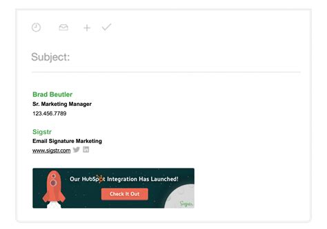 Email Signature Block Example 5