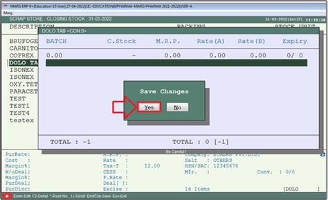 How To Delete Negative Stock Of Particular Item From The Scrap Store In