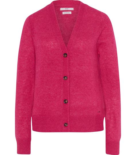 Brax Damen Strickjacke Alicia Mit Alpaka Und Wolle In Rosa Kaufen