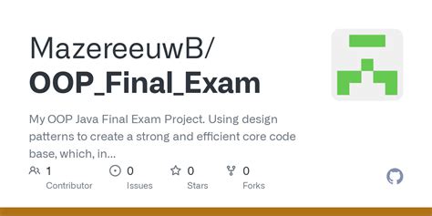 Github Mazereeuwboopfinalexam My Oop Java Final Exam Project