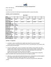 Centripetal Force Lab Report Analysis Course Hero