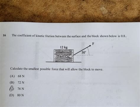 [solved] The Coefficient Of Kinetic Friction Between T