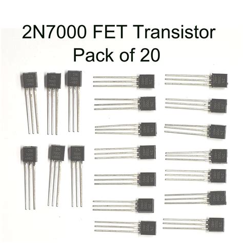 2n7000 Fet Transistor Pack Of 20 Electronics Kit Shop