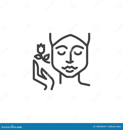 Face Spa Therapy Line Icon Stock Vector Illustration Of Care 140634639