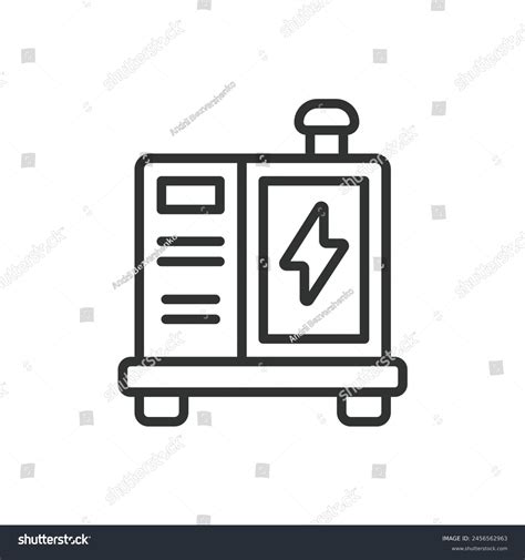 Generator Line Design Generator Power Energy Stock Vector Royalty Free 2456562963 Shutterstock