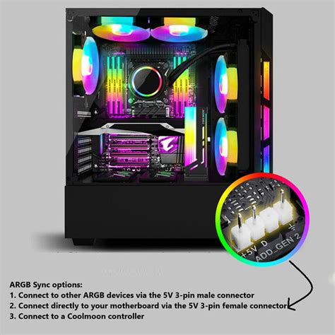 Coolmoon Argb Sync Memory Module Ram Cooling Heatsink Shell Aura 5v Sy