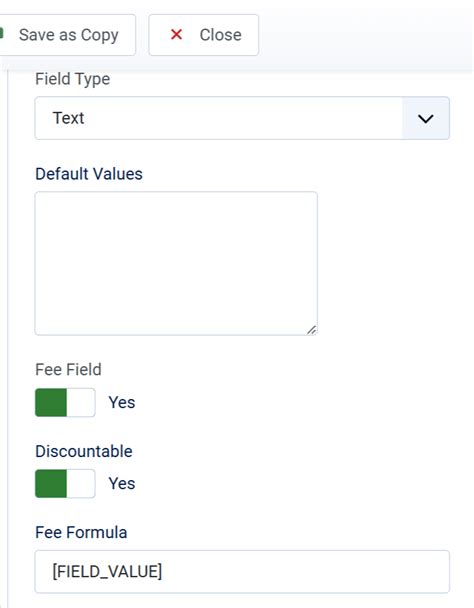 Custom Fee Fields Events Booking Documentation