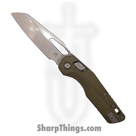 Microtech 210 10GTOD MSI Folding Knife M390MK Stonewash Modified Sheepsfoot G10 OD