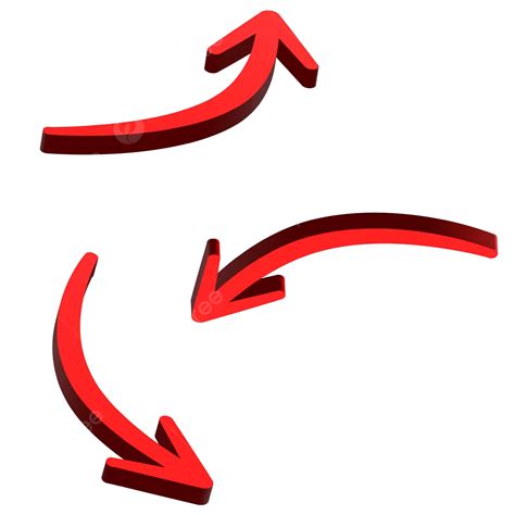 요소 클립 아트를 당기도록 설정된 3d 빨간색 화살표 벡터 3d 화살 빨간색 Png 일러스트 및 벡터 에 대한 무료