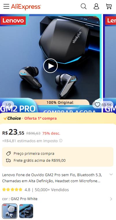 Fone De Ouvido Lenovo Fone De Ouvido Gm Pro Internacional Novos Usu Rios Canaltech Ofertas