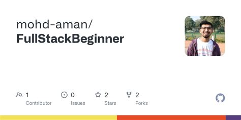 Github Mohd Amanfullstackbeginner