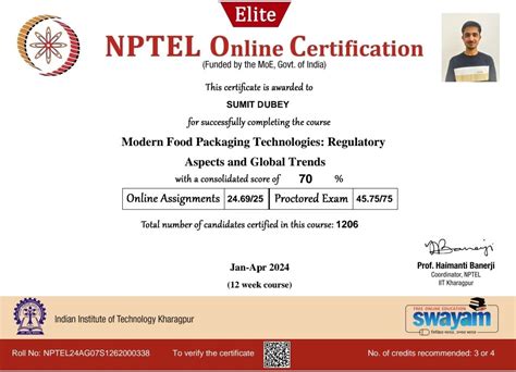sumit dubey on linkedin foodpackaging continuouslearning iitkharagpur swayam