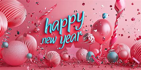 어두운 표면 분홍색 배경에 새해 복 많이 받으세요 3d 텍스트 효과 Png 일러스트 무료 다운로드 Lovepik