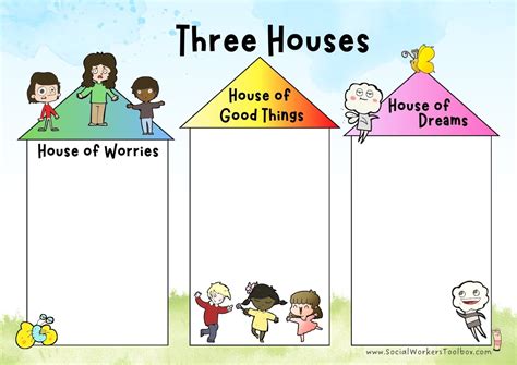 Free 3 Houses Pdf Template Direct Work Download Free Social Work Tools And Resources