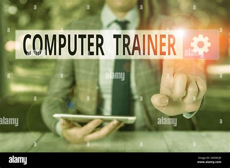 Conceptual Hand Writing Showing Computer Trainer Concept Meaning Instruct And Help Users