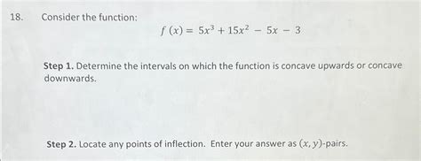 Solved Consider The Function F X 5x3 15x2 5x 3step 1