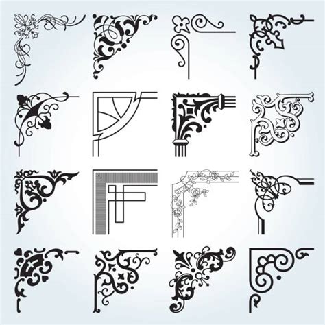 18 200 Corner Filigree Stock Illustrations Royalty Free Vector
