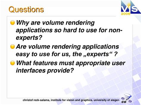 Ppt High Level User Interfaces For Semantic Transfer Function Design