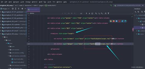 springboot 基于springboot的ssmp整合案例（七） 删除功能 handledelete row 的row是什么 csdn博客