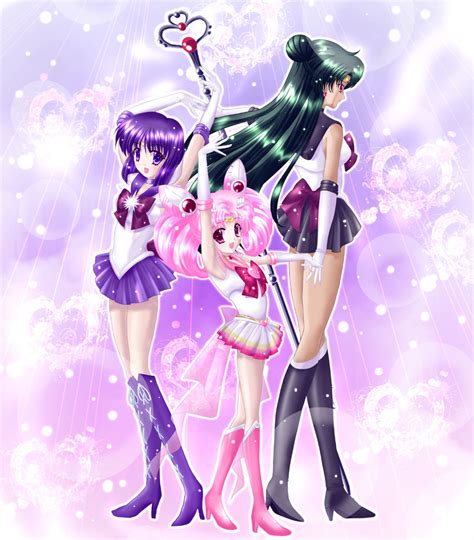 Sailor Saturn Pluto And Chibi Moon Sailor Saturn Fan Art 28769514 Fanpop
