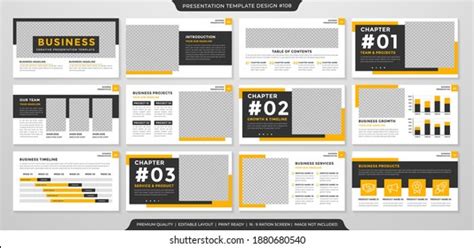 86 Minimalist Presentation Editable Layout Use For Infographic And Corporate Slide Images Stock