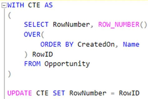 How To Add Sequential Row Numbers To A Table Using A Sql Cte
