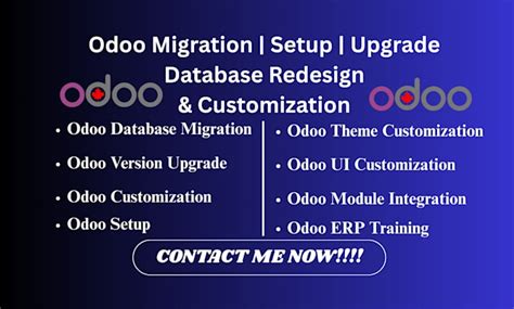 Upgrade Migrate Install Odoo Database Design Odoo Customization Sql Version By Jadeagencies Fiverr