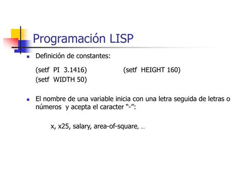 Ppt Programación En Lisp Powerpoint Presentation Free Download Id
