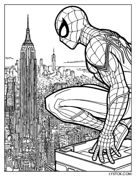28 Безплатни за Печат Спайдърмен Картинки за Оцветяване за Възрастни и