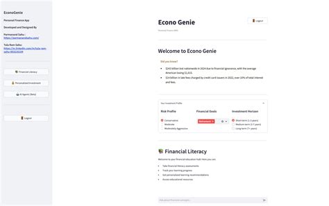 Econogenie Personal Finance Bro Devpost
