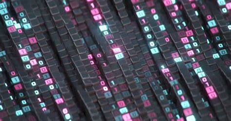 Digital Binary Code Seamless Loop 3d Render Animation Backgrounds