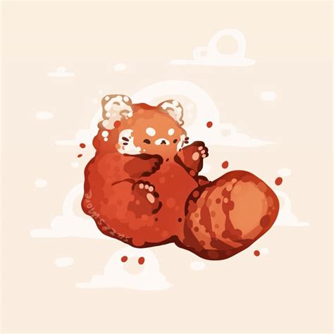 Cute Red Panda Cartoon Drawing Red Panda Art Ideas Red Panda