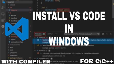 Install And Set Up Vs Code For Cc With Compiler In Windows Vs Code