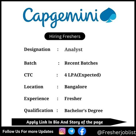 Capgemini Off Campus Drive 2025 Hiring For Analyst Beb Tech