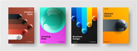 현대 현실적인 구 브로셔 템플릿 구성 다채로운 회사는 A4 벡터 디자인 일러스트 세트를 커버합니다 A4 용지에 대한 스톡 벡터 아트 및 기타 이미지 Istock