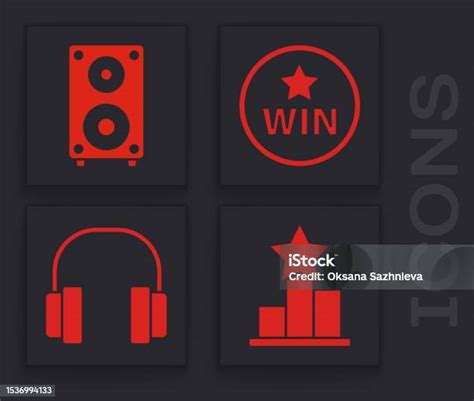 별표 스테레오 스피커 메달 및 헤드폰 아이콘을 설정합니다 벡터 1에 대한 스톡 벡터 아트 및 기타 이미지 1 1위 3위 Istock