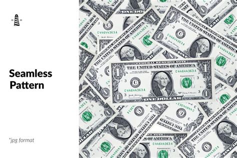 One Dollar Bill Seamless Pattern