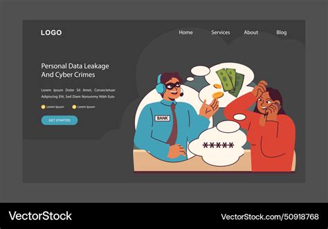 Cybersecurity Threat Concept Flat Royalty Free Vector Image