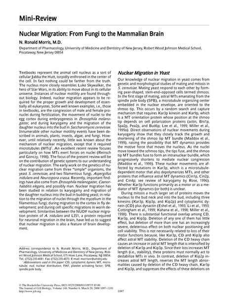 Pdf Nuclear Migration